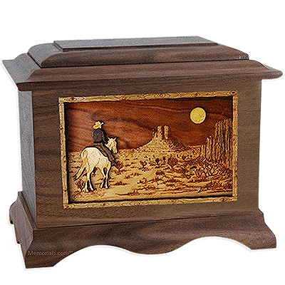 Last Ride Walnut Cremation Urn For Two