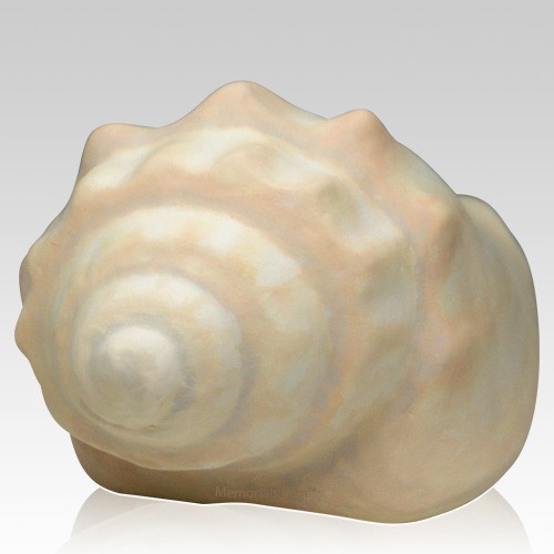 Sea Shell Porcelain Clay Cremation Urn