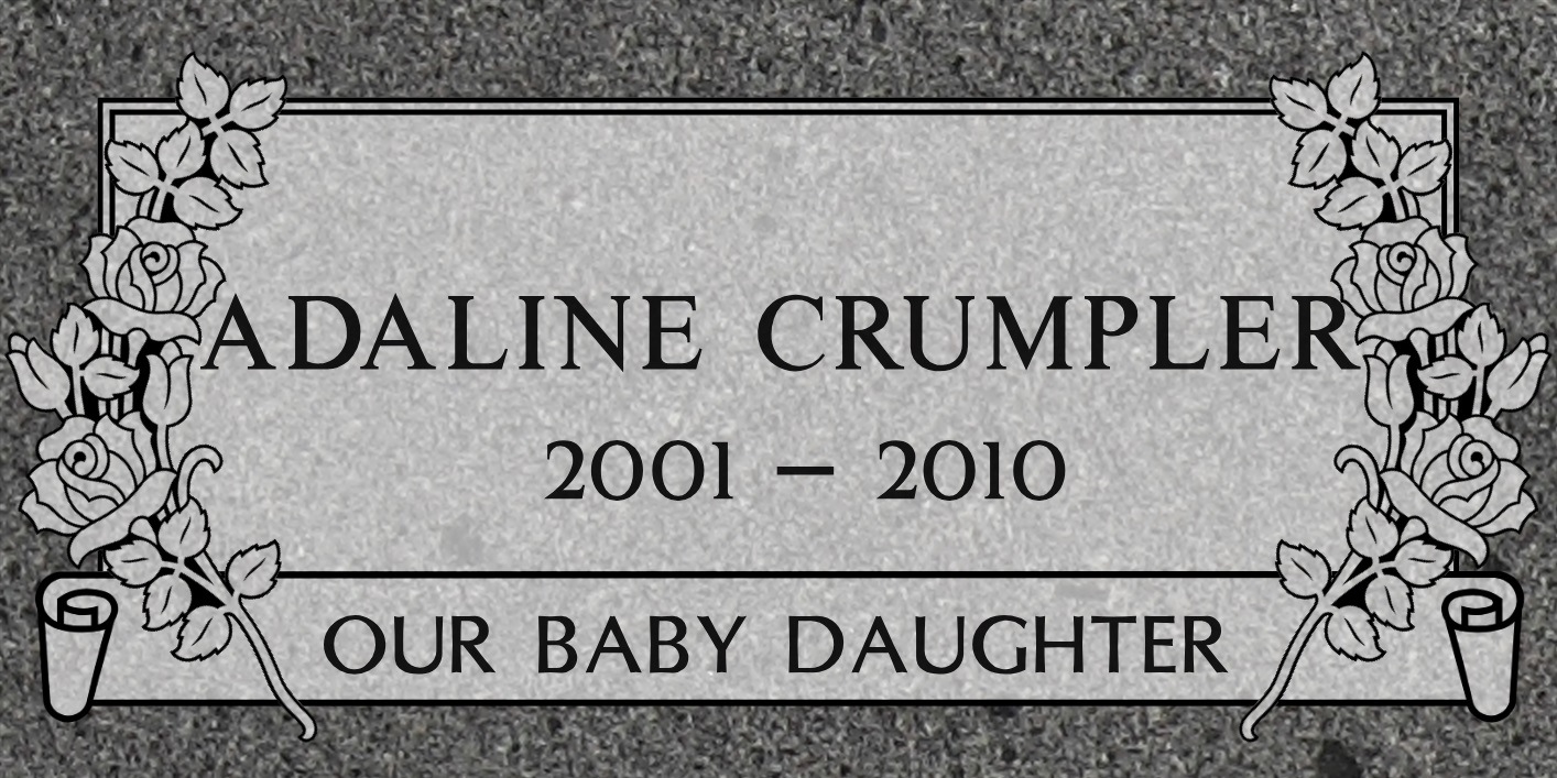 Our Baby Daughter Infant Granite Grave Marker